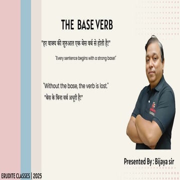 “Base Verbs in English Grammar: Rules & Examples” | PDF