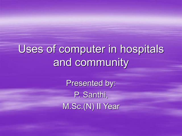 Health information system | PPTX