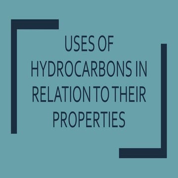 Hydrocarbon and its derivatives | PPT