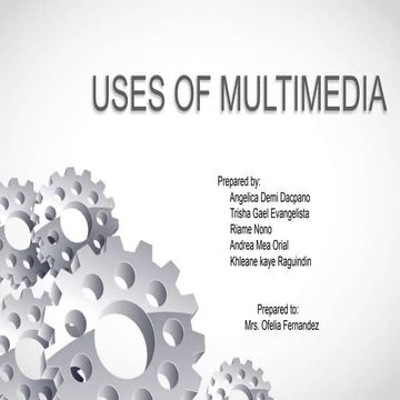 Uses of multimedia | PPTX