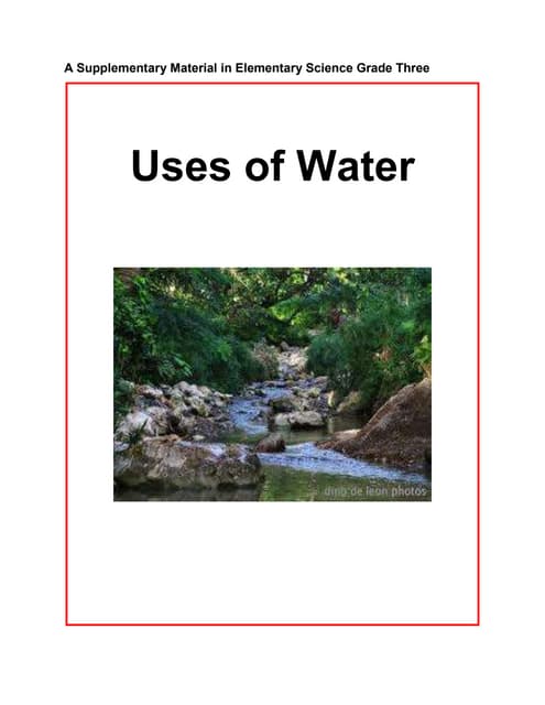 Water Uses | PPT