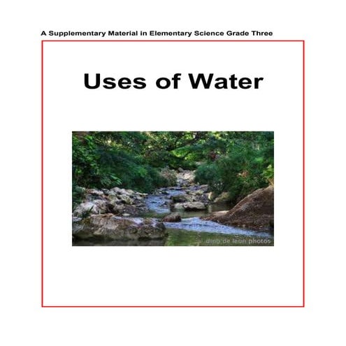 Uses of water final copy | PDF
