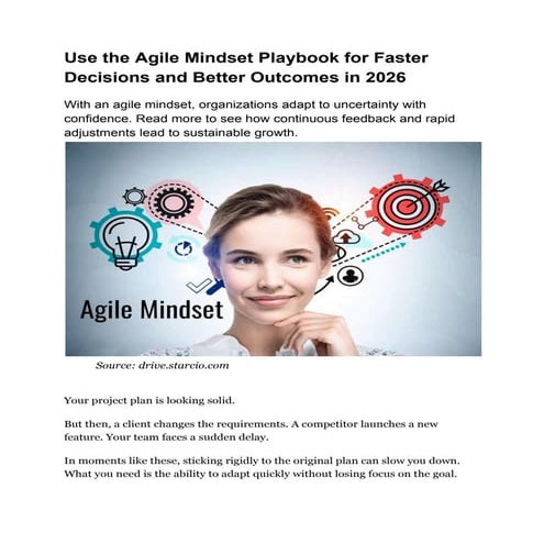 Use the Agile Mindset Playbook for Faster Decisions and Better Outcomes ...