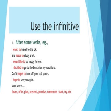 Use the infinitive | PPTX