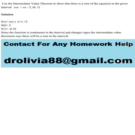 Use the Intermediate Value Theorem to show that there is a root of th.pdf