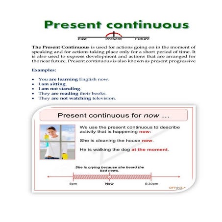 Use the present continuous | PDF