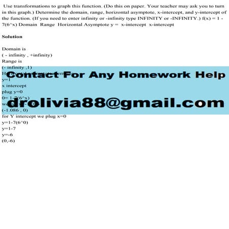 Use transformations to graph this function. (Do this on paper. Your t.pdf | Physics | Science