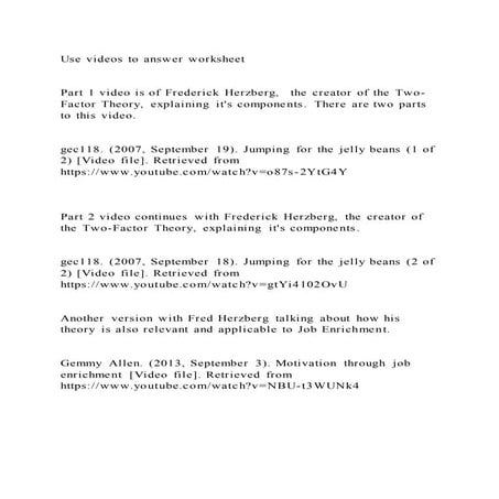 Use videos to answer worksheet part 1 video is of frederick he | DOCX