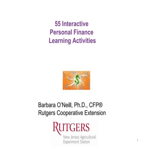 55 Interactive Personal Finance Learning Activities | PDF