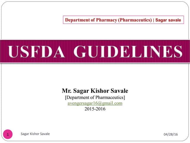 Usfda Ppt