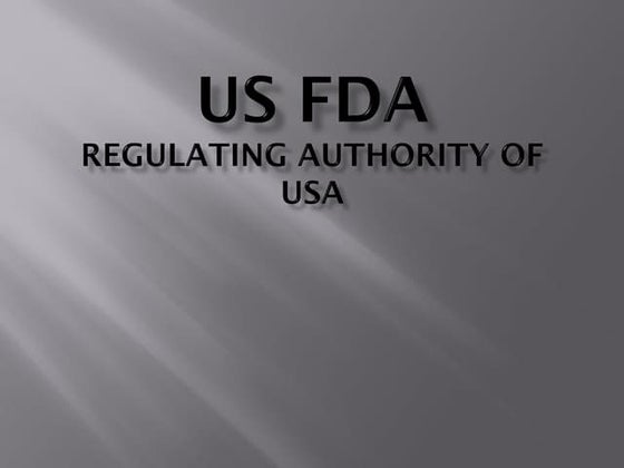 Organizaton chart of us fda. | PPTX