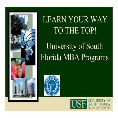 USF MBA Program 2009 2010 | PPT