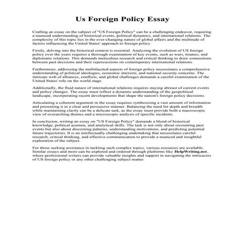 Essay Foreign Policy.pdf