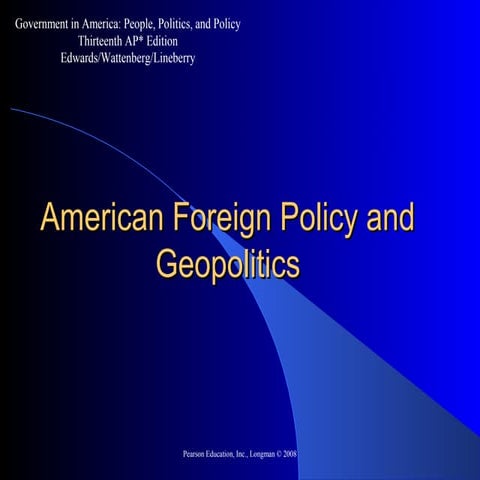 Us foreign policy_presentation | PPT | Political Issues & policy | Politics