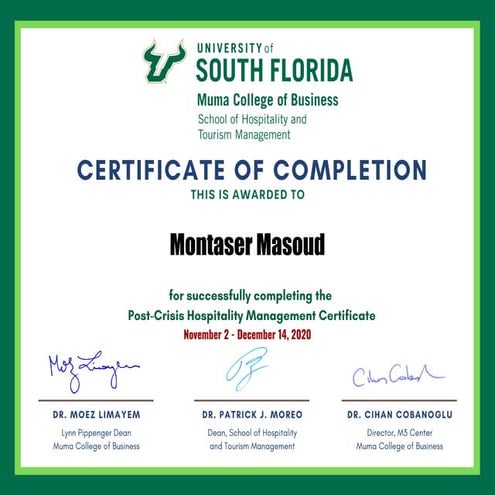 Usf post crisis_hospitality_management_certificate | PDF