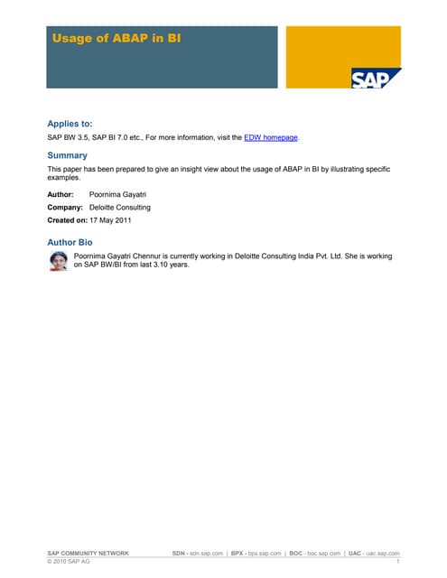 Bapi step-by-step | PDF