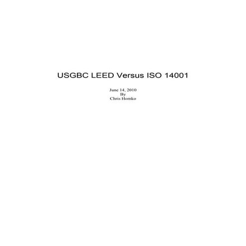 USGBC LEED and ISO14001 | DOC