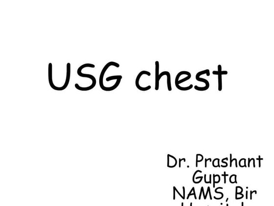 Normal Lung Ultrasound in Emergency: Technique and what to expect | PPT