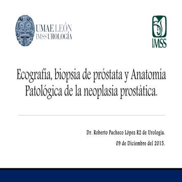 BIOPSIA DE PROSTATA POR USG | PPTX