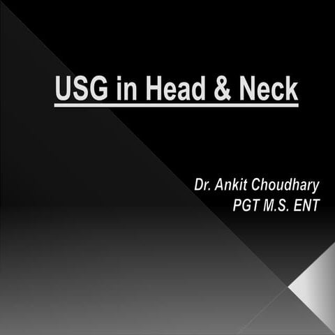 Usg head and neck | PPTX