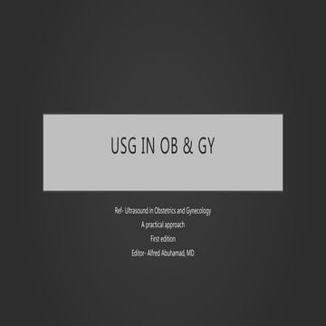 Usg in first trimester | PPTX