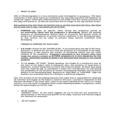USG IN PREGNANCY | DOCX