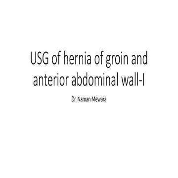 Ultrasound of the abdominal wall hernias | PPTX