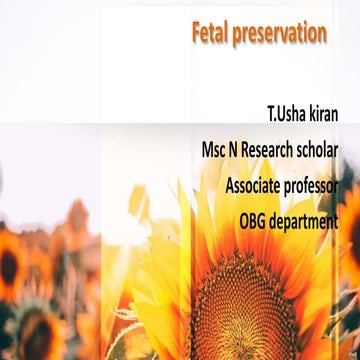 FERTILITY PRESERVATION TECHNIQUES | PPTX