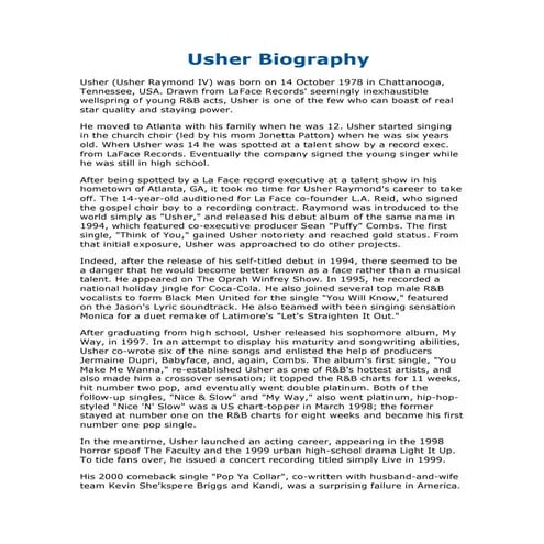 Usher | PDF