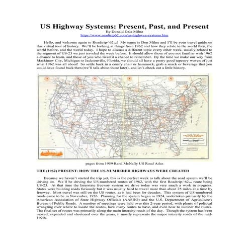 US Highway Systems: Present, Past, and Present | PDF