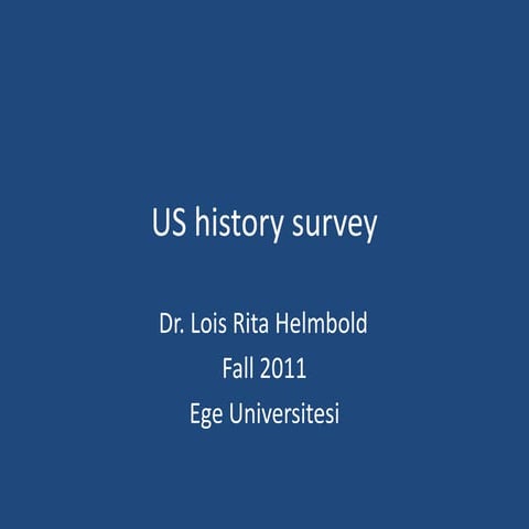 US History First Lecture | PPT