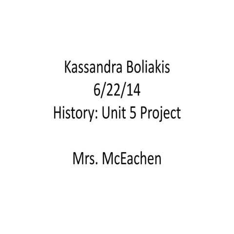 Us history a unit 5 project | PPTX