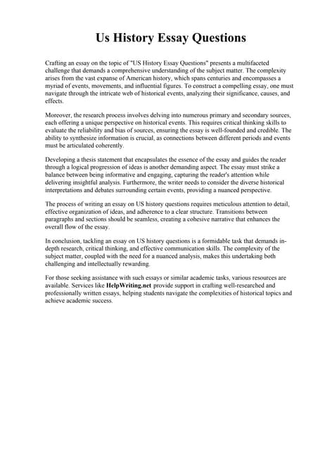 Historiographic Essay Example. Moorpark College | PDF | Homework and ...