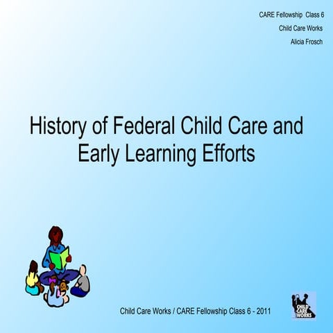 History of Federal Child Care and Early Learning Efforts | PPT ...