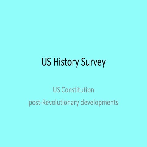 Us history survey #10 | PPTX