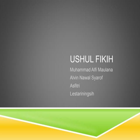 PPT Ushul Fikih Dasar | PPTX