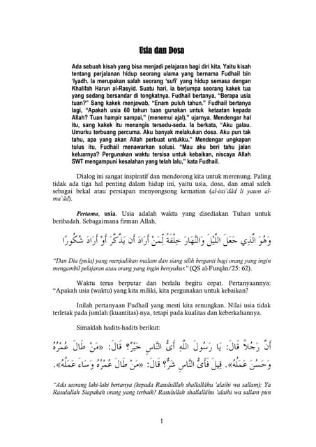 Usia dan dosa | PDF