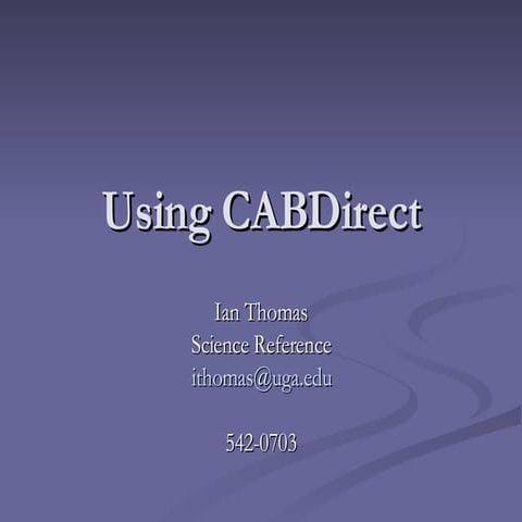 Using Cab Direct | PPT