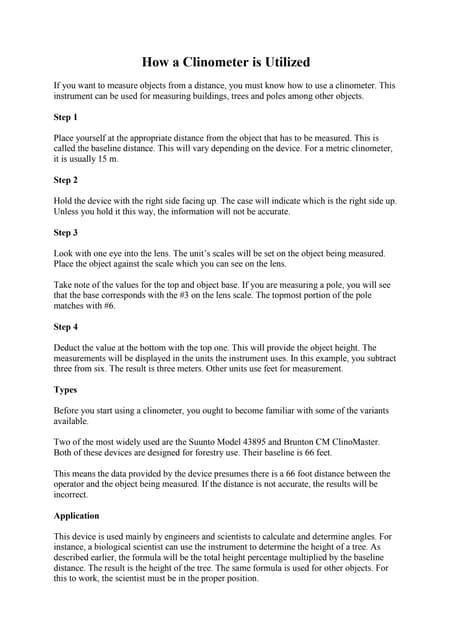 Tree height measurement methods | PPTX