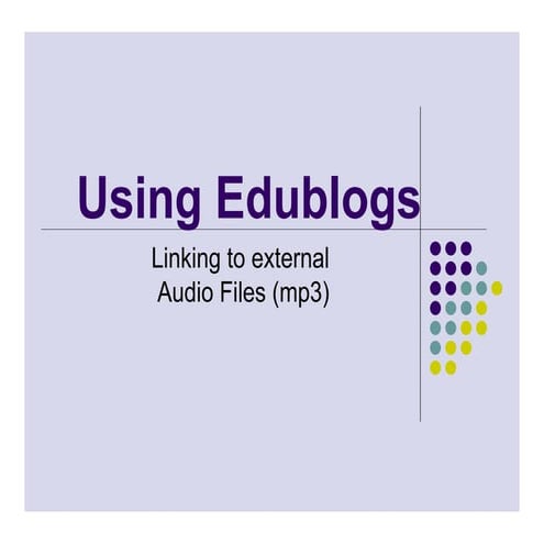 Using Edublogs | PDF