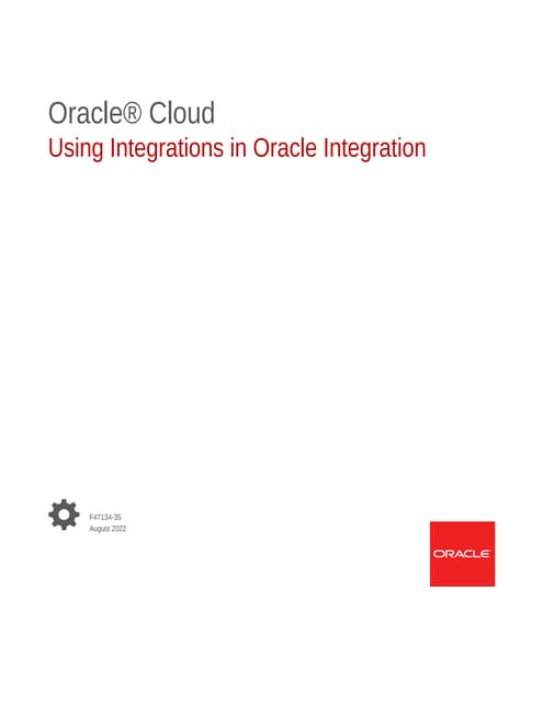 Using Integrations Oracle Integrationpdf Computing Technology