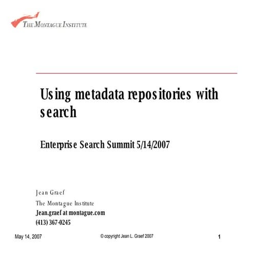 Using metadata repositories with search | PPT