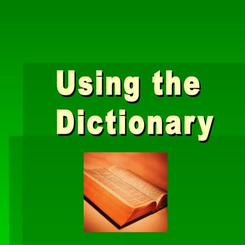 Using the Dictionary | PPT