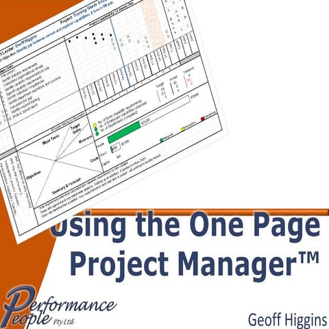 Using the-one-page-project-manager-1233449659402110-1 | PPT