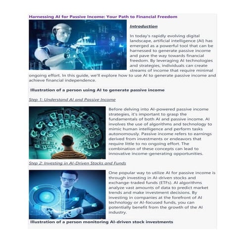 Unleash the Power of AI for Passive Income and Achieve Financial ...