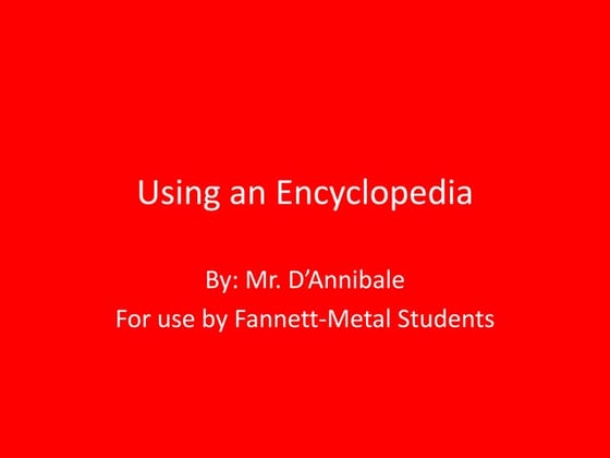 Using the World Book Encyclopedia with 4th graderes | PPT