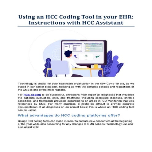 Using An Hcc Coding Tool In Your Ehr Instructions With Hcc Assistant Pdf