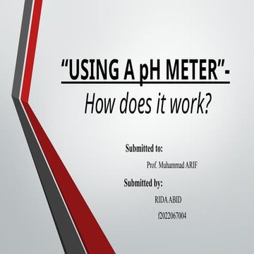 Comprehensive Guide on pH Meter – Principle, Types, Diagram & Uses | PDF