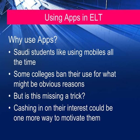 Using apps in elt | PPT