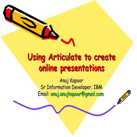 Using articulate for creating online presentations | PPT